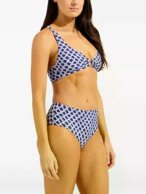 Seafolly Geometric-print Bikini Top