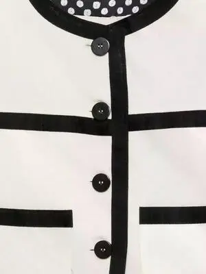 ALESSANDRO ENRIQUEZ Contrast-trim Cropped Jacket