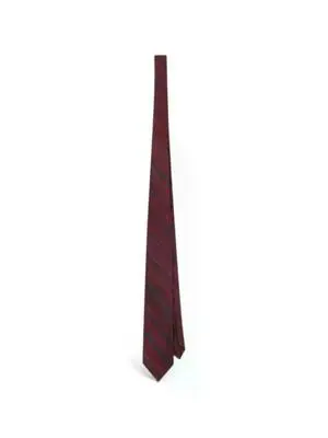 Dolce & Gabbana Striped-print Twill Tie - Red