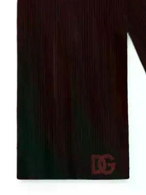 Dolce & Gabbana Virgin Wool Scarf With Logo - Red