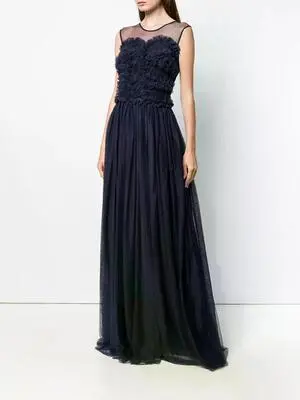 P.a.r.o.s.h Sleeveless Flared Maxi Dress