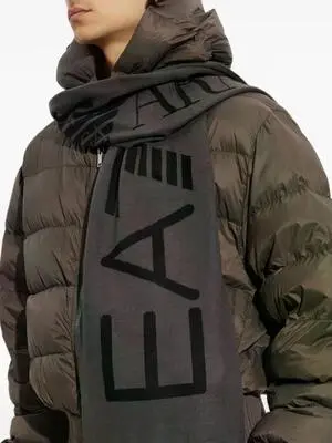 EA7 Mountain U Logo-print Knitted Scarf