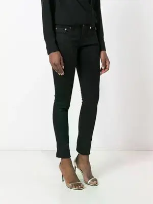 Saint Laurent Raw Low Waisted Skinny Jeans