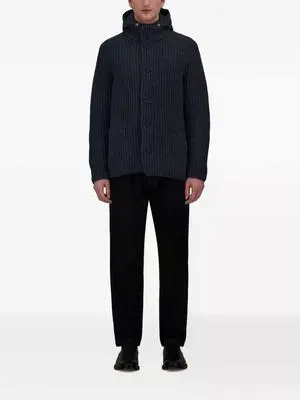 Herno Cable-knit Corncob-stitch Cardigan