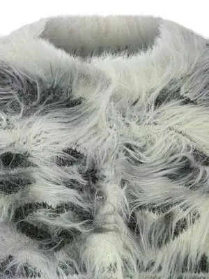 MAISON MARGIELA Leopard-pattern Faux-fur Cardigan
