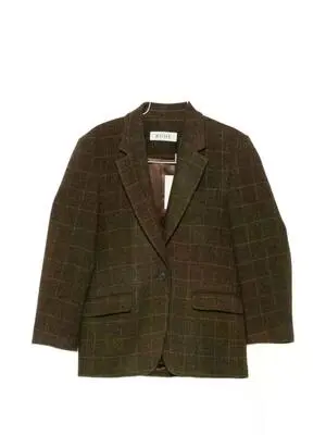 RÓHE Oversized Check Blazer - Brown