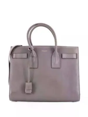 Saint Laurent Sac De Jour Nm Bag Leather Small Tote Bag - Grey