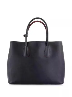 Prada Cuir Double Saffiano Leather Medium Tote Bag - Black