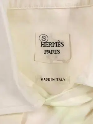 Hermès Convertible-collar Belted Cotton Coat