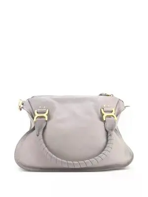 Chloé Marcie Leather Medium Satchel - Grey