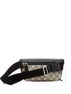 Gucci Eden Waist Bag Gg Coated Canvas Medium Belt Bag - Black
