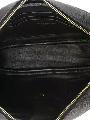 Saint Laurent Lou Camera Bag Matelasse Chevron Leather Mini Cross Body Bag - Black