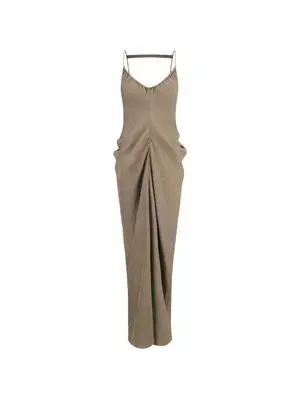 OUDE WAAG Washed Halter-neck Draped Maxi Dress