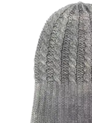 Avant Toi Cable-knit Ribbed-trim Beanie Hat