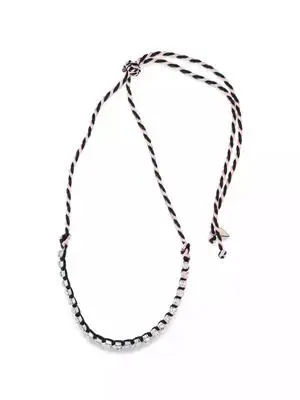 FORTE_FORTE Braided Crystal-embellished Necklace