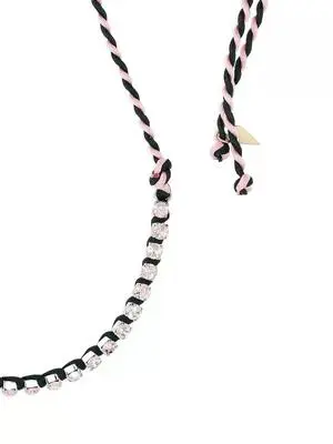 FORTE_FORTE Braided Crystal-embellished Necklace