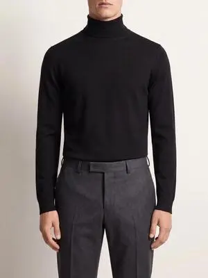 ROBERTO COLLINA Extrafine Merino Wool Long-sleeved Turtleneck - Brown