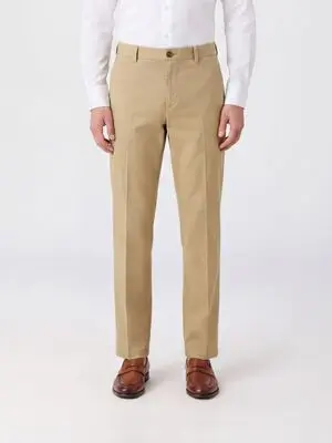 A.p.c. Dylan Straight Fit Cotton Chino Trousers With Mid-rise Waist - Beige
