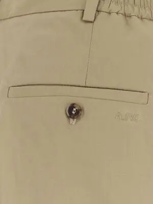 A.p.c. Dylan Straight Fit Cotton Chino Trousers With Mid-rise Waist - Beige