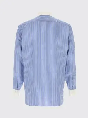 TOM FORD Striped Pure Silk Shirt With Concealed Buttoning