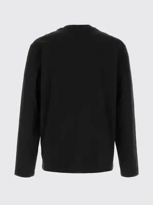 JIL SANDER Long-sleeved Cotton T-shirt With Patch Pocket - Black