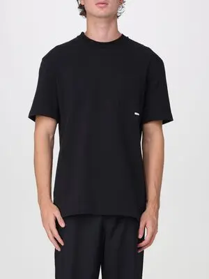 JIL SANDER Short-sleeved Cotton T-shirt With Patch Pocket - Black