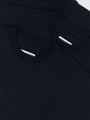 JIL SANDER Set Of 3 Short-sleeved Cotton T-shirts - Blue