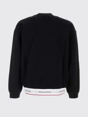 Dsquared2 Relaxed Fit Jacquard Logo Cotton Sweatshirt