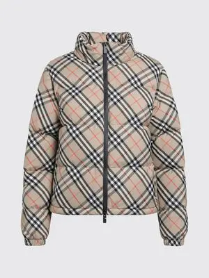Burberry Ambleside Short Quilted Technical Fabric Jacket With Vintage Check Pattern