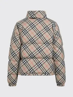 Burberry Ambleside Short Quilted Technical Fabric Jacket With Vintage Check Pattern