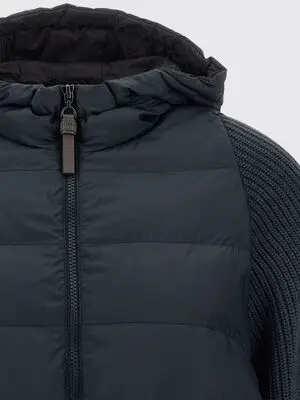 Brunello Cucinelli Quilted Nylon Hooded Puffer Jacket - Blue