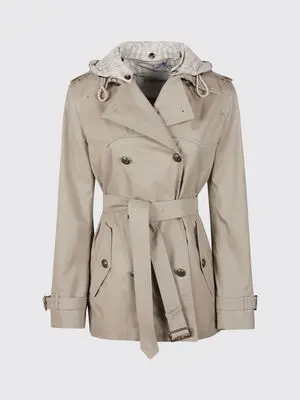 Burberry Foxfield Short Hooded Double-breasted Trench Coat In Cotton