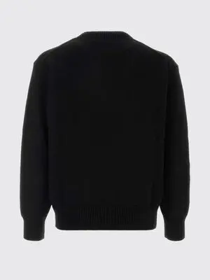 Kenzo Crewneck Cotton Sweater With Contrast Embroidered Logo - Black
