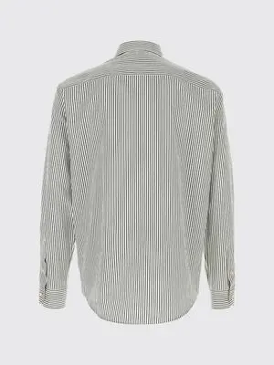 Valentino Garavani Striped Cotton Shirt With Vlogo Signature Embroidery