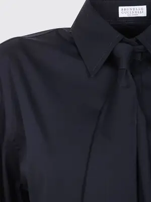 Brunello Cucinelli Slim Fit Stretch-cotton Poplin Shirt With Classic Collar