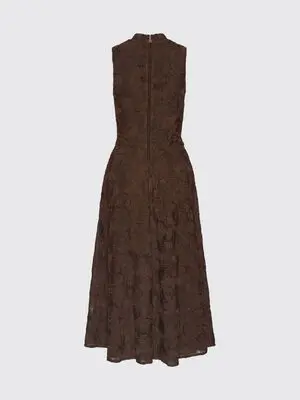 ROTATE BY BIRGER CHRISTENSEN Off-the-shoulder Floral-print Mesh Midi Dress With Flared Skirt