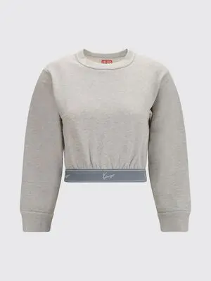 Kenzo Cropped Cotton Sweatshirt With Crew Neck