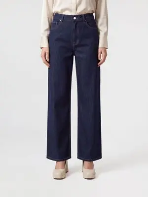 RÓHE Mid-rise Wide-leg Jeans In Cotton With Five Pockets - Denim