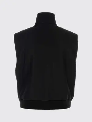 JIL SANDER Virgin Wool Bomber Vest With High Neck And Zip Closure