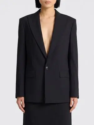 Dsquared2 Cropped Single-breasted Wool Blend Blazer With Cut-out Details