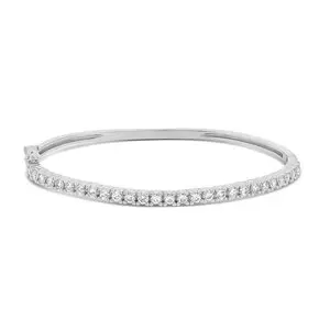 SHYMI Thin Stone Bangle - Silver