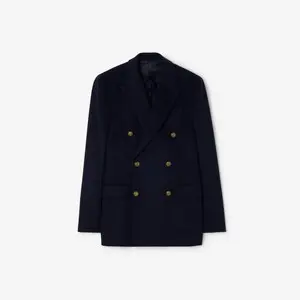 Burberry Cashmere Tailored Jacket - Navy