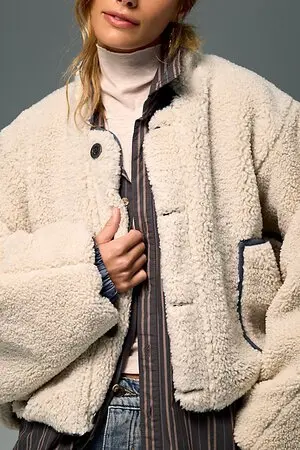 We The Free Hawthorne Reversible Cocoon Jacket - Iris Combo