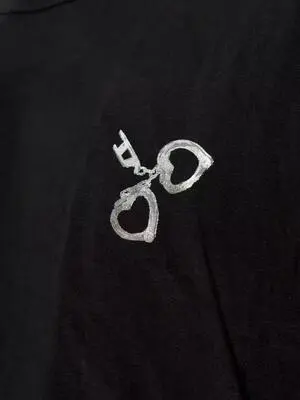 DIESEL® Cotton Pyjama Set With Handcuff Print