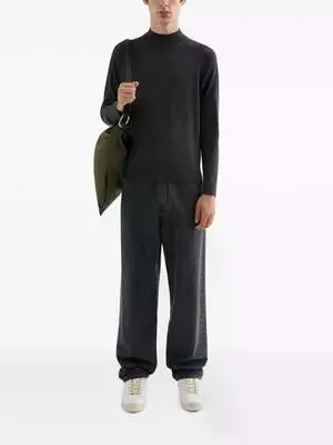 JIL SANDER Mock-neck Slim-fit Lightweight-wool Sweater