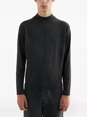 JIL SANDER Mock-neck Slim-fit Lightweight-wool Sweater