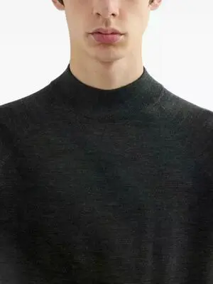 JIL SANDER Mock-neck Slim-fit Lightweight-wool Sweater