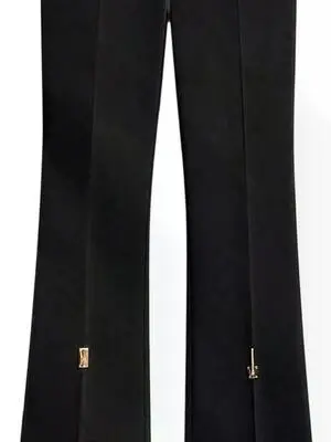 DANAME Gold-tone Hardware Flared Trousers - Black
