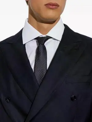 Brioni Polka-dot Herringbone Tie