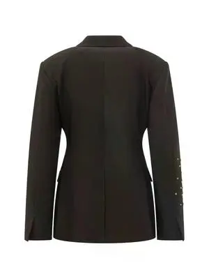 DES_PHEMMES Crystal-embellished Double-breasted Blazer